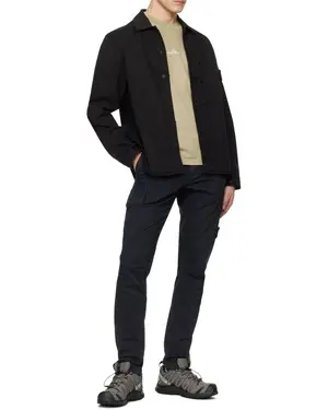Stone Island Compass Patch Long-sleeved Overshirt - Black