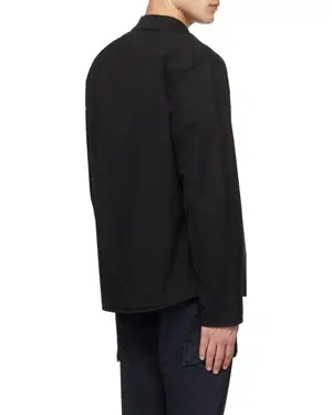 Stone Island Compass Patch Long-sleeved Overshirt - Black