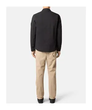 Stone Island Compass Patch Long-sleeved Overshirt - Black