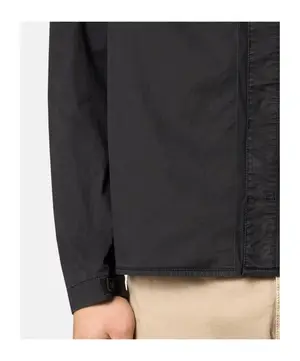 Stone Island Compass Patch Long-sleeved Overshirt - Black