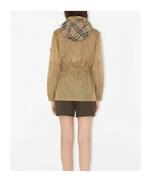 Burberry Checker-tape Parka - Flax