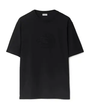 Burberry Ekd-embroidered Crewneck T-shirt - Black