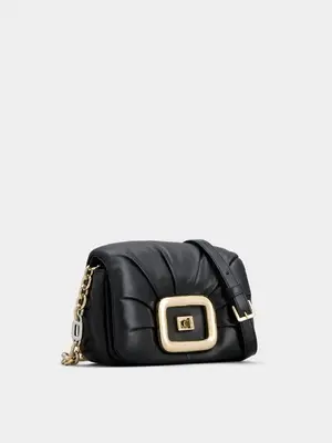 ROGER VIVIER Logo Engraved Foldover Top Shoulder Bag