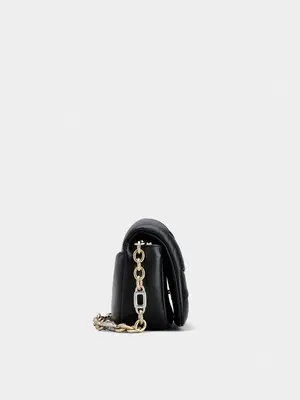 ROGER VIVIER Logo Engraved Foldover Top Shoulder Bag