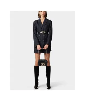 ROGER VIVIER Logo Engraved Foldover Top Shoulder Bag