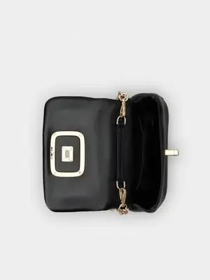 ROGER VIVIER Logo Engraved Foldover Top Shoulder Bag