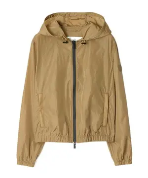 Burberry Logo Detail Hooded Zip Jacket