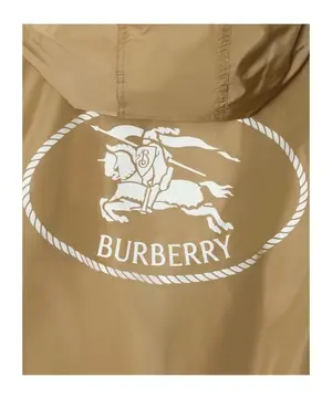 Burberry Logo Detail Hooded Zip Jacket