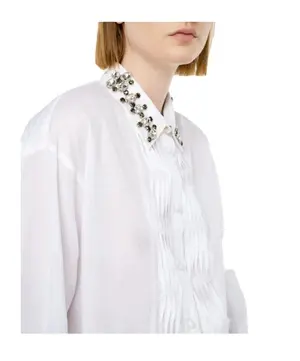 Pinko Embellished Pleat Detailed Shirt
