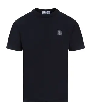 Stone Island Logo Patch Crewneck T-shirt - Blue