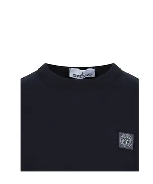 Stone Island Logo Patch Crewneck T-shirt - Blue