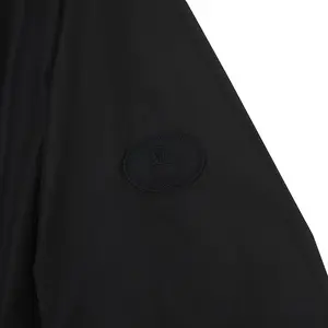 Burberry High-neck Zip-up Jacket With Drawstring Waist - Black