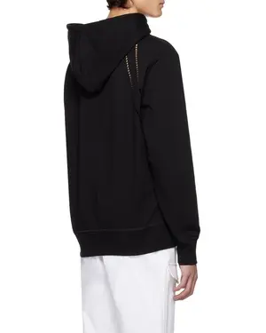 Alexander McQueen Cut-out Detailed Drawstring Hoodie