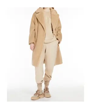 Max Mara Belted Long-sleeved Coat - Beige