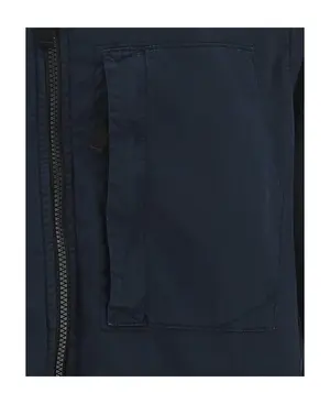 Stone Island Hooded Casual Jacket With Compass Pattern