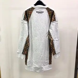 Burberry Vintage Check Panel Cotton Sweater Dress
