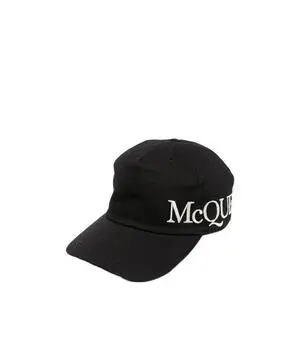 Alexander McQueen Logo Embroidered Baseball Cap - Black