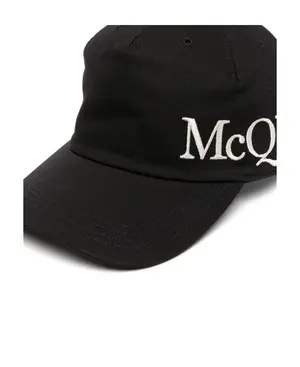 Alexander McQueen Logo Embroidered Baseball Cap - Black