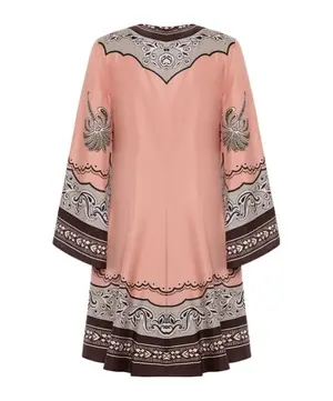 La DoubleJ Printed Long Sleeve Wrap Dress