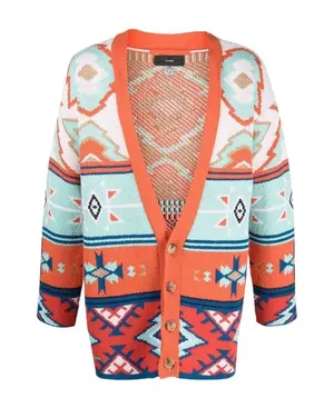 Alanui Alanui Desert Road Jacquard Cardigan Multicolor