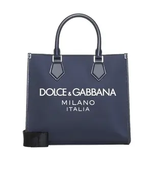 Dolce & Gabbana Logo Printed Tote Bag - Black