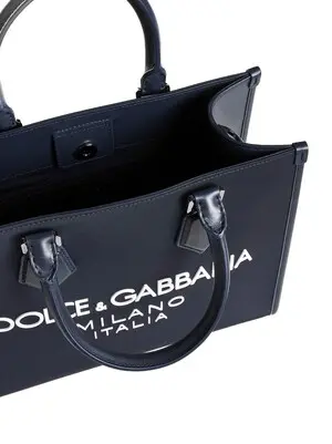 Dolce & Gabbana Logo Printed Tote Bag - Black