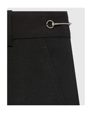 Gucci Pleated Front Trousers With Buckle Detail