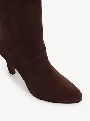 Chloé 85mm Eve Suede Over-the-knee Boots - Chocolate Brown