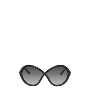 TOM FORD Oval Frame Sunglasses - Black