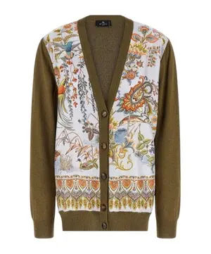 Etro Paisley Printed Cardigan - Brown