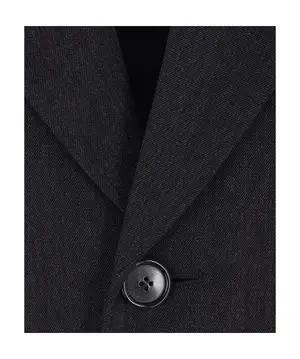 Loewe Single-breasted Gabardine Jacket With Notched Lapels - Grey