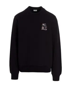 Etro Logo Print Crewneck Sweatshirt - Black