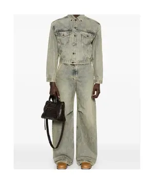 ENTIRE STUDIOS Shrunken Denim Jacket - Gray