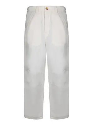 Brunello Cucinelli Belted Straight Leg Trousers - White
