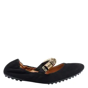 TOD'S Embellished Ballerina Flats - Black