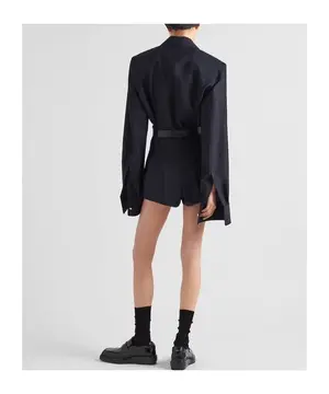 Prada Single-breasted Belted Shirt Jacket