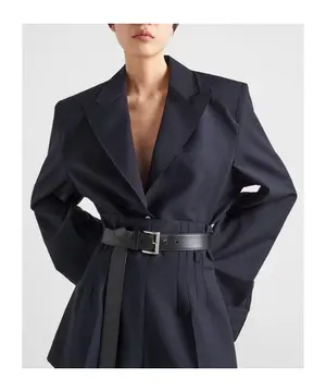 Prada Single-breasted Belted Shirt Jacket
