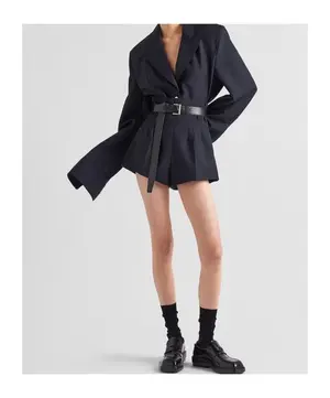 Prada Single-breasted Belted Shirt Jacket