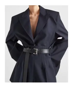 Prada Single-breasted Belted Shirt Jacket