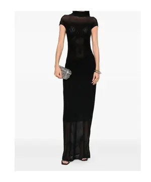 JEAN PAUL GAULTIER Mesh Panelled Maxi Dress