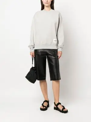 JIL SANDER Logo Patch Crewneck Sweatshirt - Gray