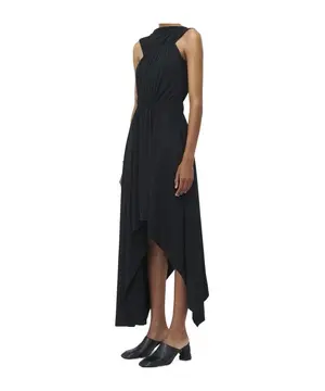 Alexander McQueen Asymmetrical Boat-neck Sleeveless Dress