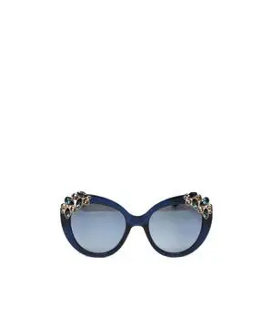 JIMMY CHOO Embellished Cat Eye Sunglasses - Blue