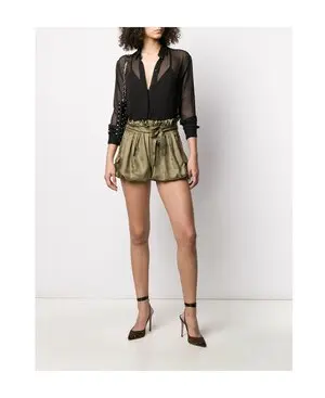Saint Laurent Bouffant Silk Shorts