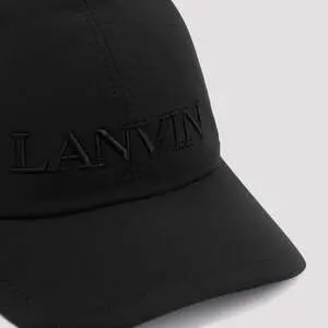 LANVIN Logo Embroidered Baseball Cap - Black
