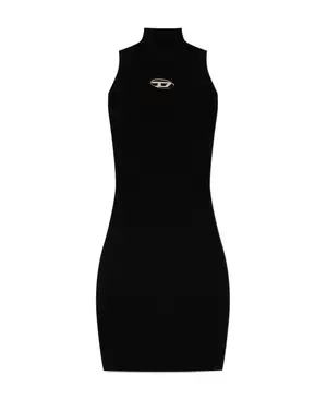 DIESEL® Ribbed Mock Neck Dress