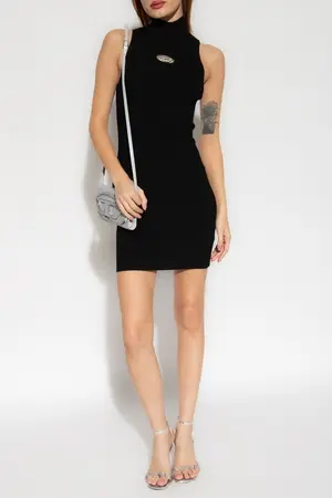 DIESEL® Ribbed Mock Neck Dress