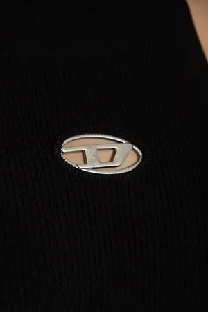 DIESEL® Ribbed Mock Neck Dress