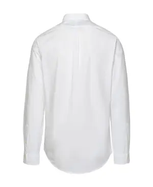 Polo Ralph Lauren Logo Embroidered Long-sleeved Shirt - White
