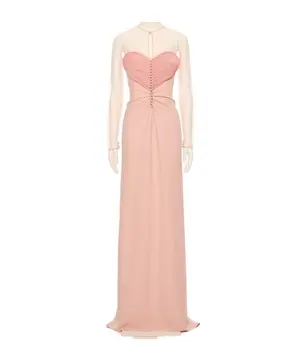 Valentino Garavani Pleated Heart Detail Gown